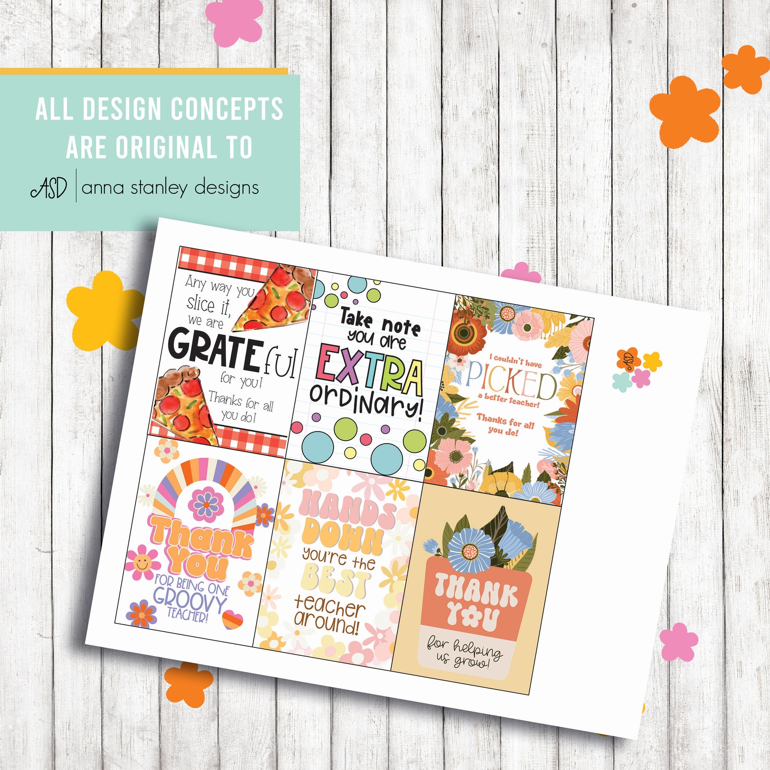 Cute & Colorful Printable Teacher Gift Tags | Giftie | Gifttag ...