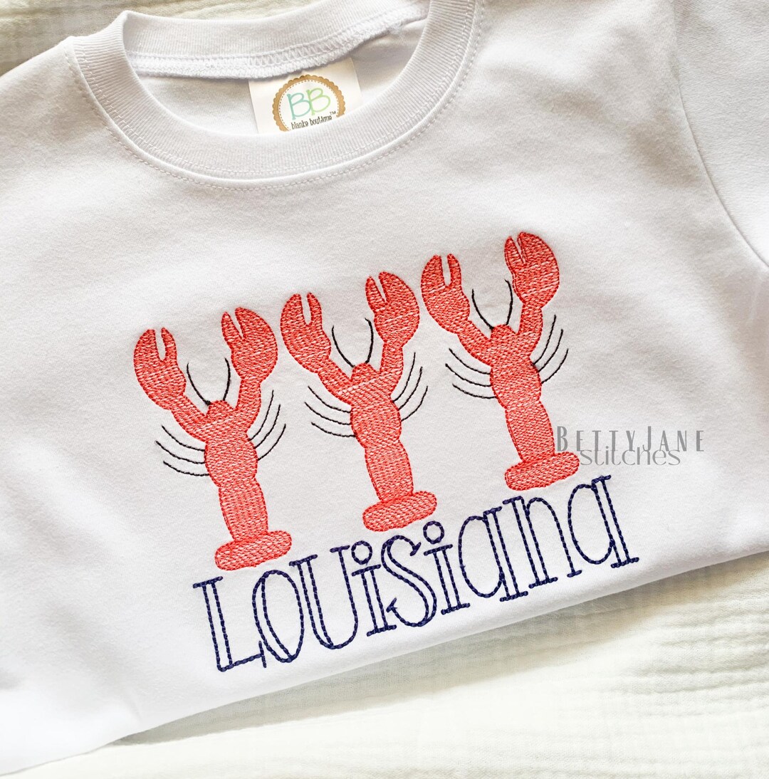 Louisiana Crawfish Boil Embroidered Monogrammed Shirt Romper Dress ...