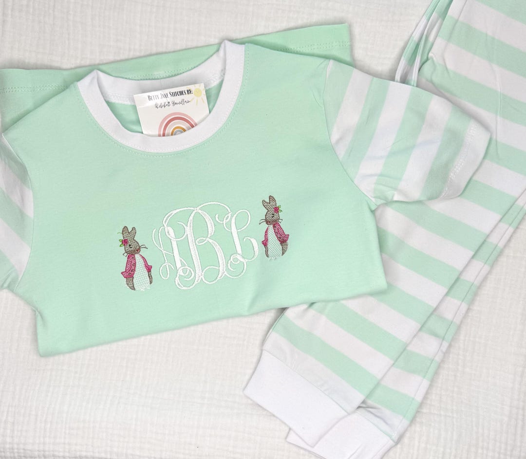 Peter Rabbit Easter Pajama Set for Girls, Easter Pajamas, Trending ...