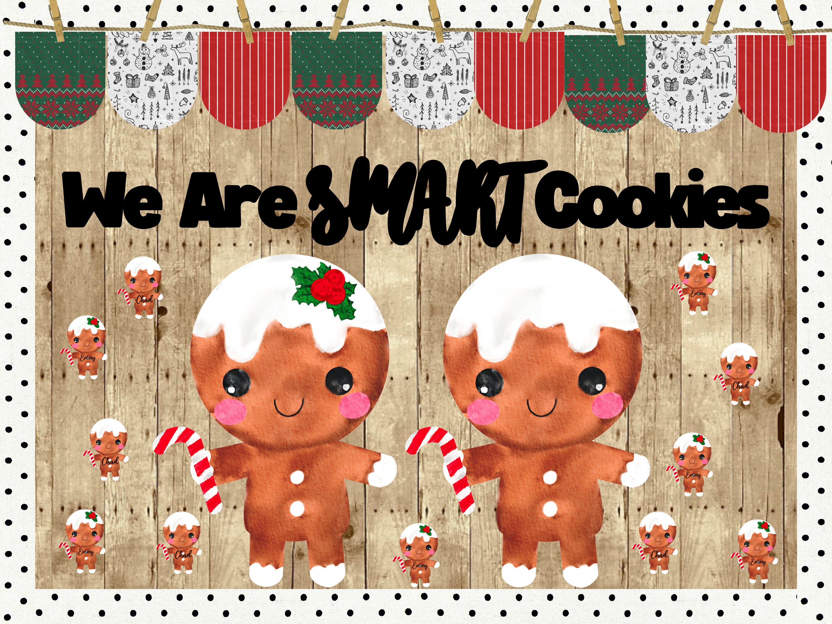 EDITABLE We Are Smart Cookies Christmas Classroom Winter Bulletin Board ...