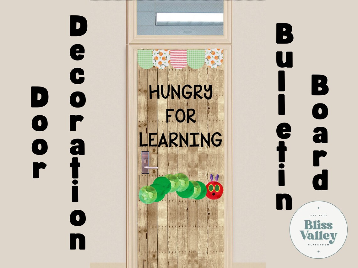 Caterpillar Classroom Bulletin Board Kit: Spring Reading Decor (digital ...