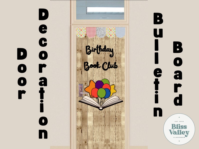Birthday Book Club Bulletin Board Kit: Classroom Door Decor (digital ...