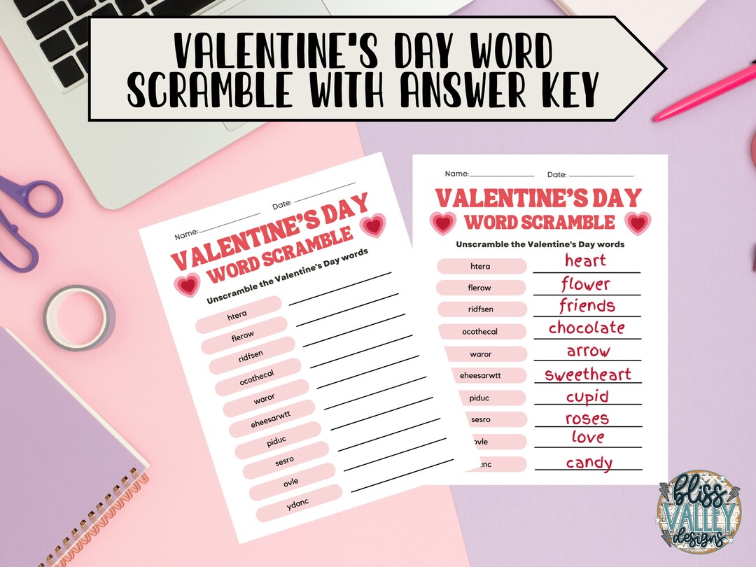 Valentine's Day Word Scramble / School Party / Morning Work ...