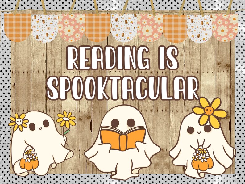 Retro Ghost Bulletin Board Kit: Spooktacular Fall Classroom Decor ...