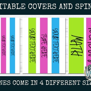 Editable 90's Retro Theme Printable Binder Cover and - Etsy Australia