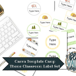 Editable Camp Theme Printable Classroom Labels / Teacher Resources ...