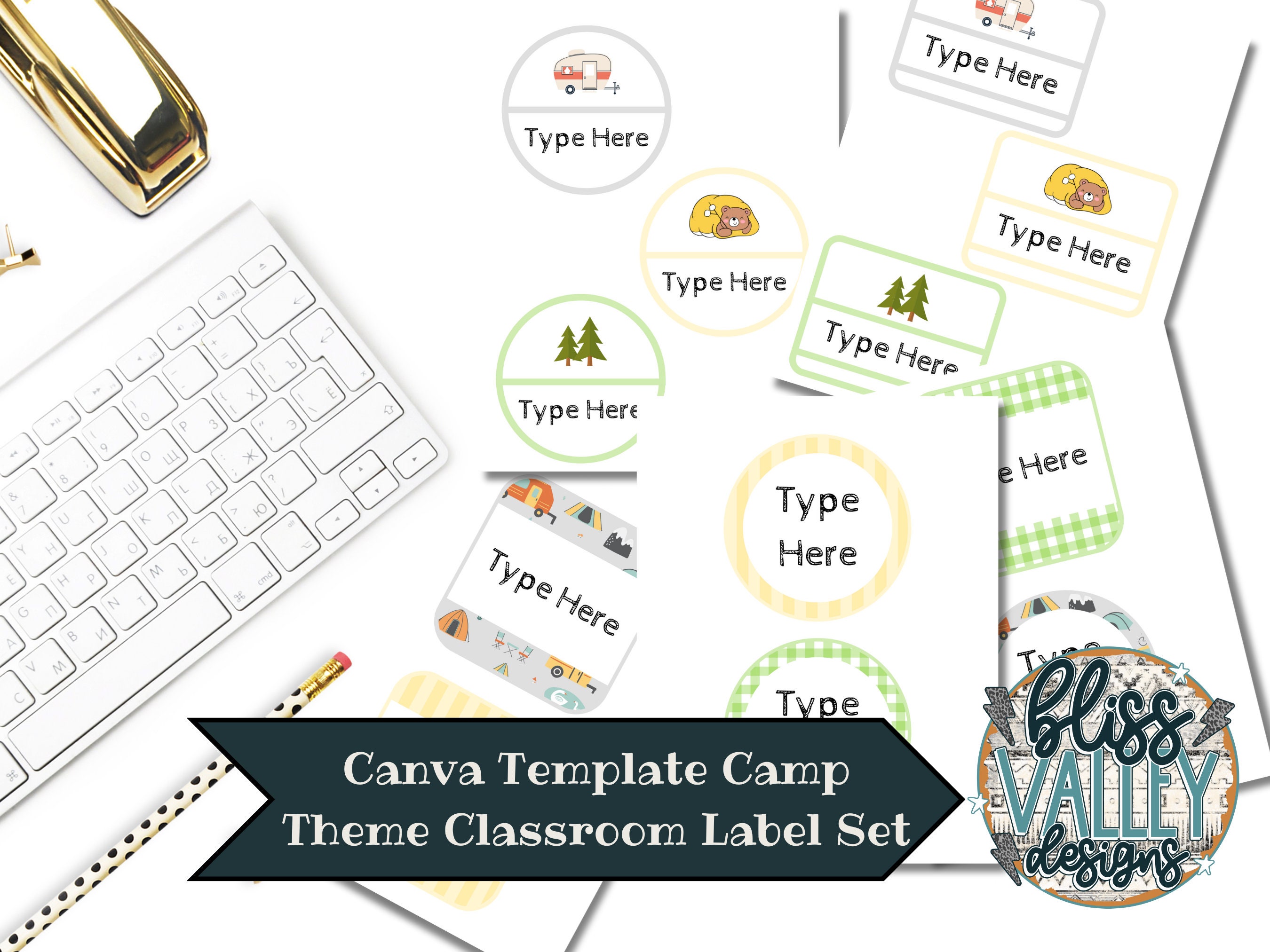 Editable Camp Theme Printable Classroom Labels / Teacher Resources ...
