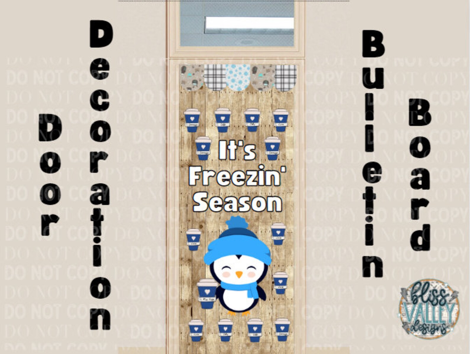 EDITABLE It's Freezin' Season Winter Classroom Bulletin Board Kit ...