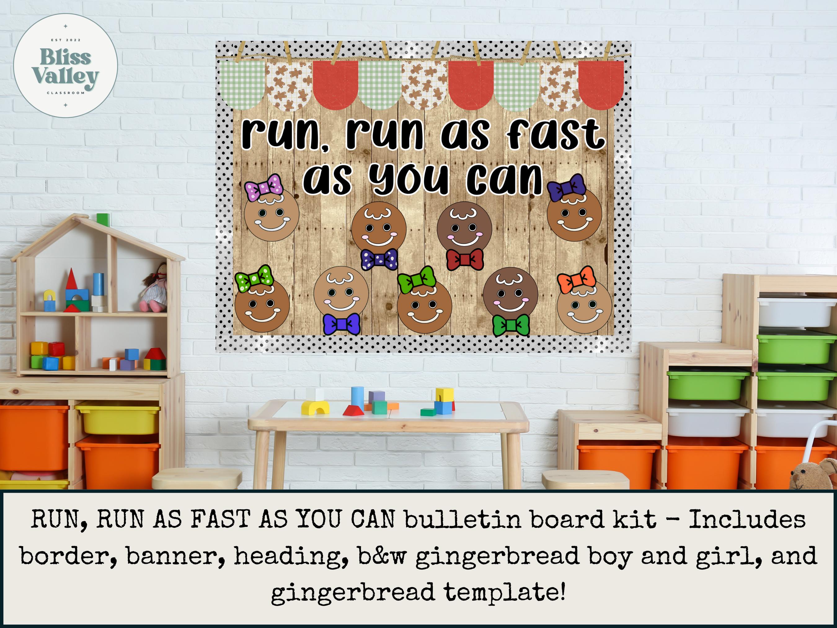 Gingerbread Winter Bulletin Board Kit: Classroom Door Decoration (PNG ...