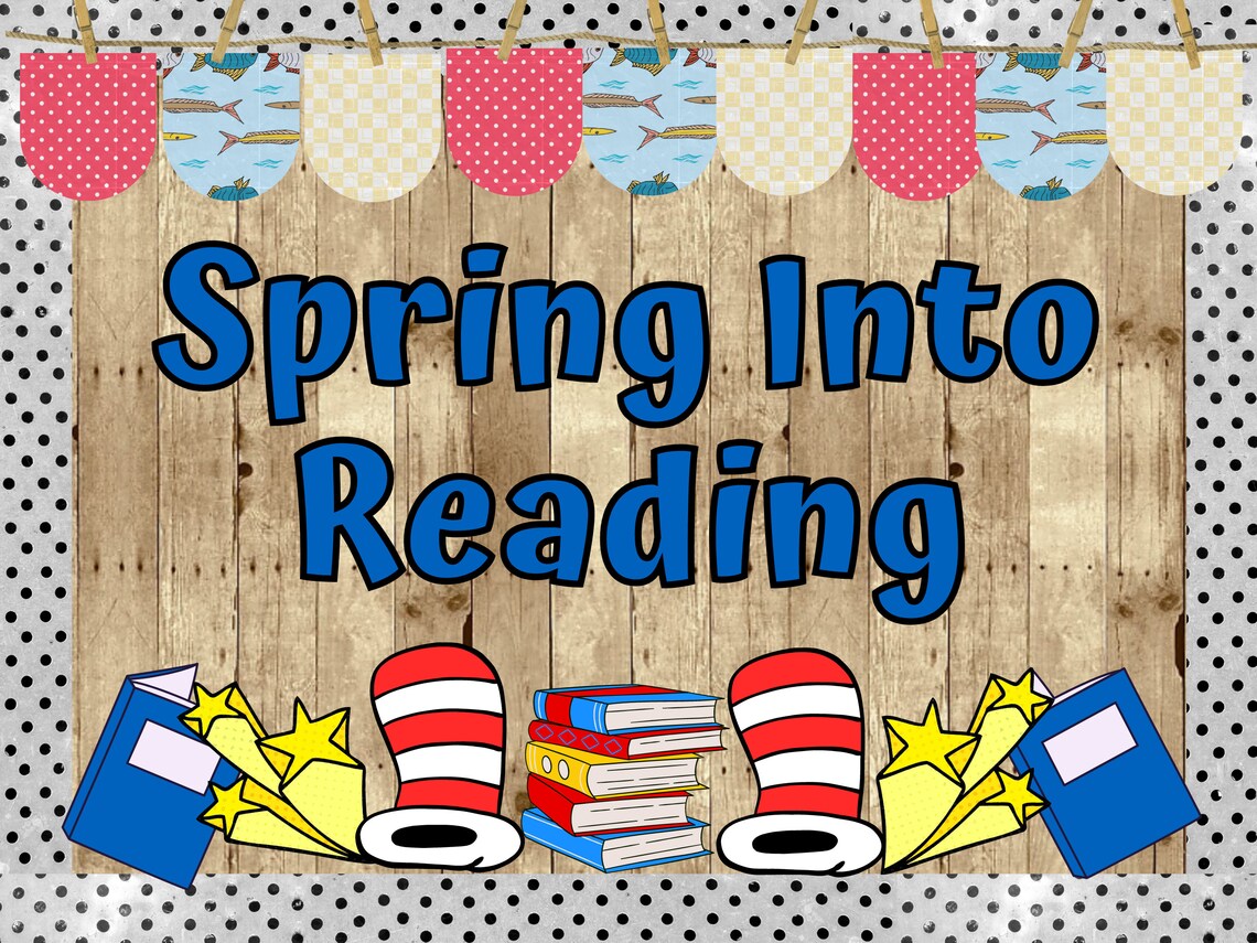 Spring Reading Month Bulletin Board Kit: Classroom Library Decor ...