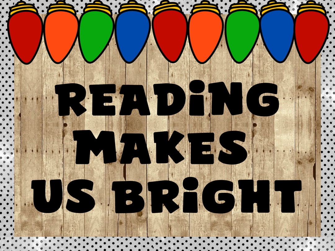 Reading Makes Us Bright Classroom Door Decoration Bulletin Board Kit ...