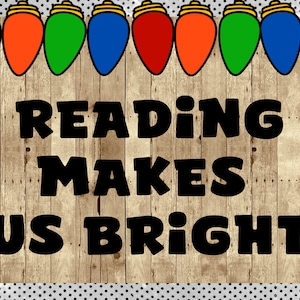 Reading Makes Us Bright Classroom Door Decoration Bulletin Board Kit ...