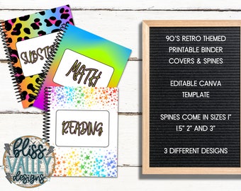 Printable Binder Cover Spines - Etsy