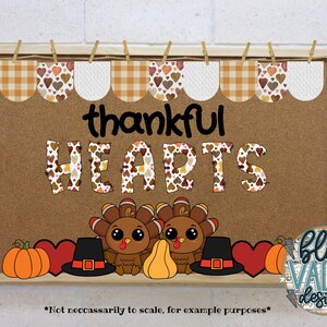 Thankful Hearts Thanksgiving Fall Classroom Bulletin Board Kit ...