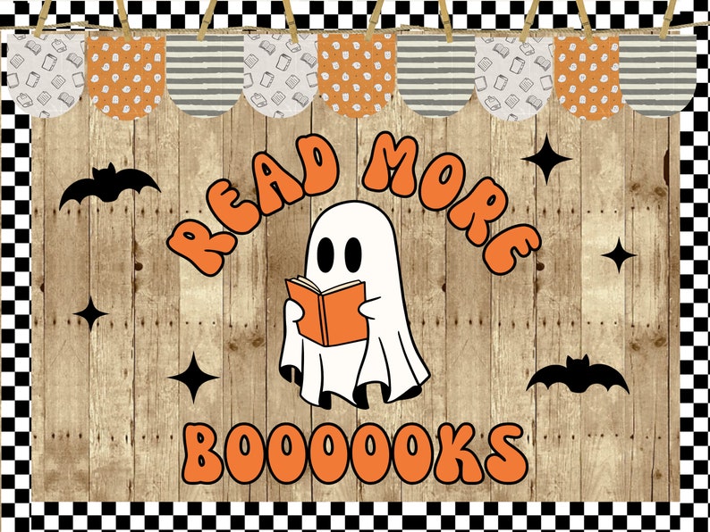 Read More Boooooks Halloween Classroom Door Decoration Bulletin Board ...