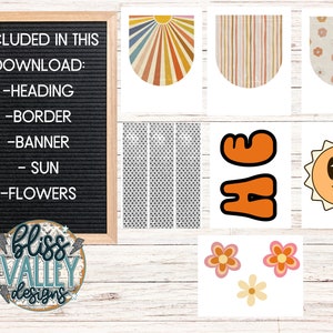 Retro Classroom Bulletin Board Kit: Here Comes the Sun (digital ...