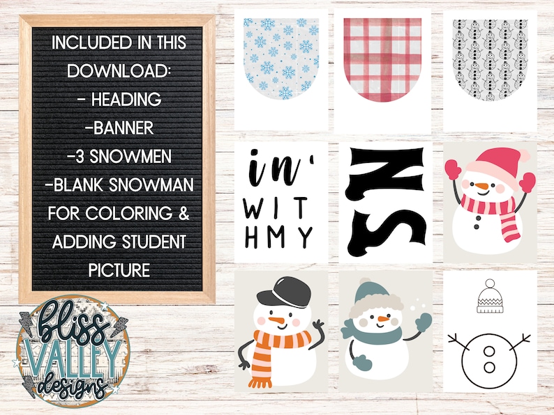 Chillin' With My Snowmies Classroom Winter Bulletin Board Kit and ...