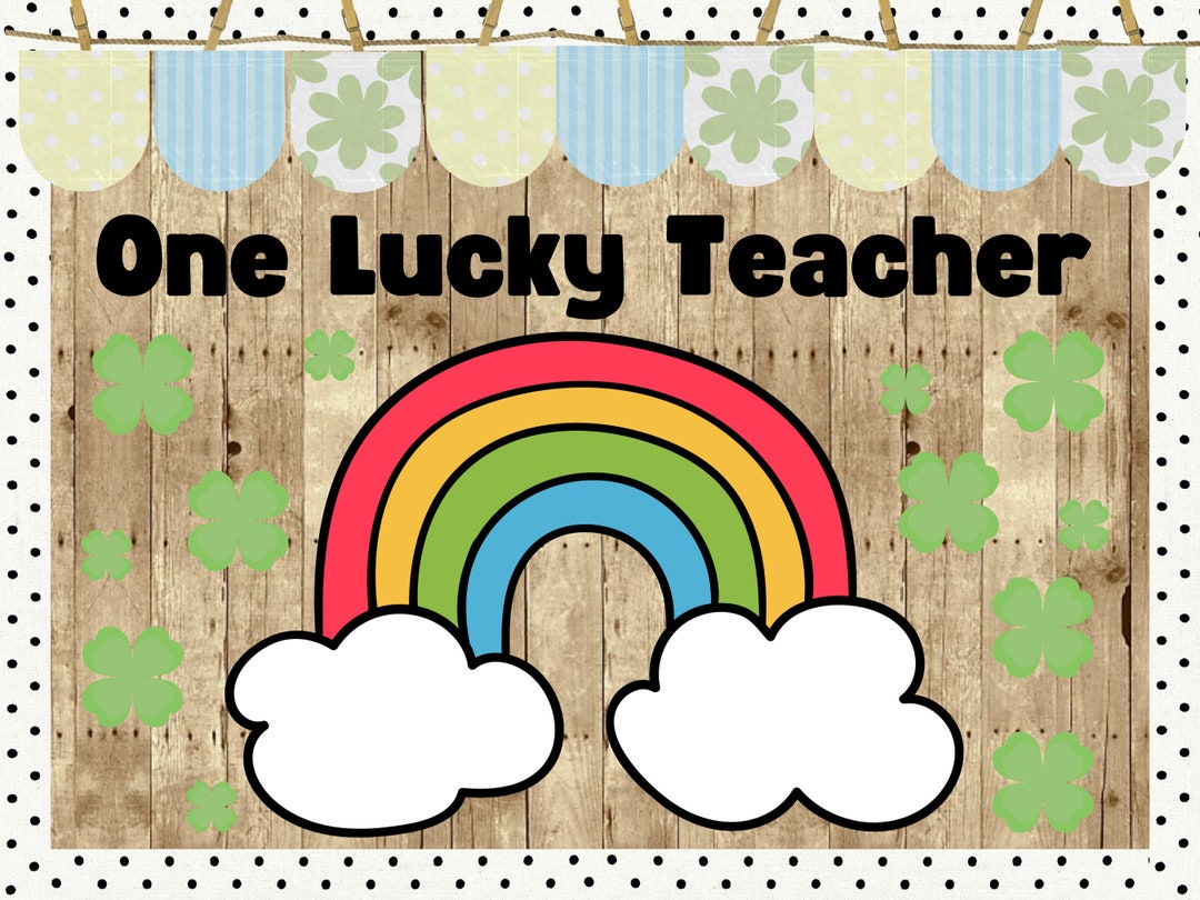 Rainbow St. Patrick's Day Bulletin Board Kit (digital Download) - Etsy