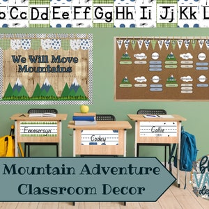 Mountain Adventure Themed Printable Bulletin Board Letter Set ...