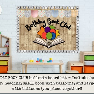 Birthday Book Club Bulletin Board Kit: Classroom Door Decor (digital ...