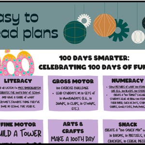 100 Days Smarter: Preschool Lesson Plan for the 100th Day of School for ...