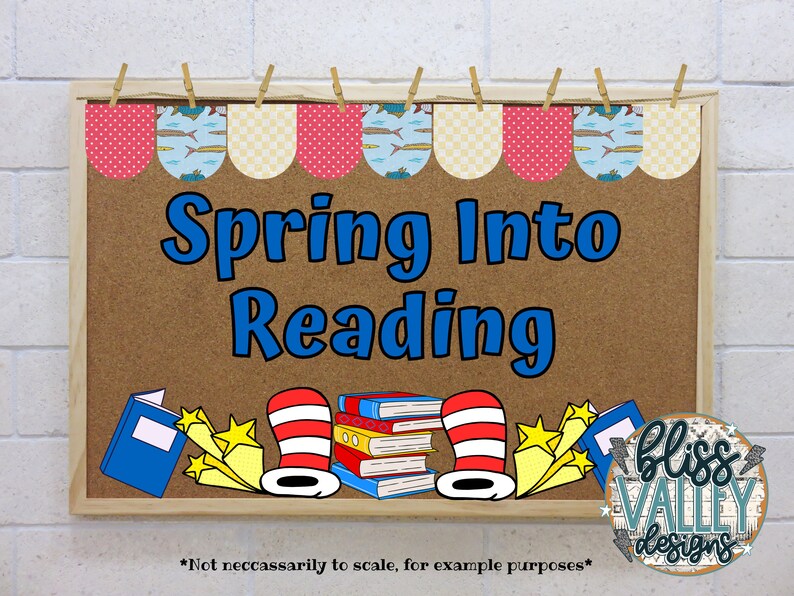 Spring Into Reading March is Reading Month Classroom Bulletin Board Kit ...