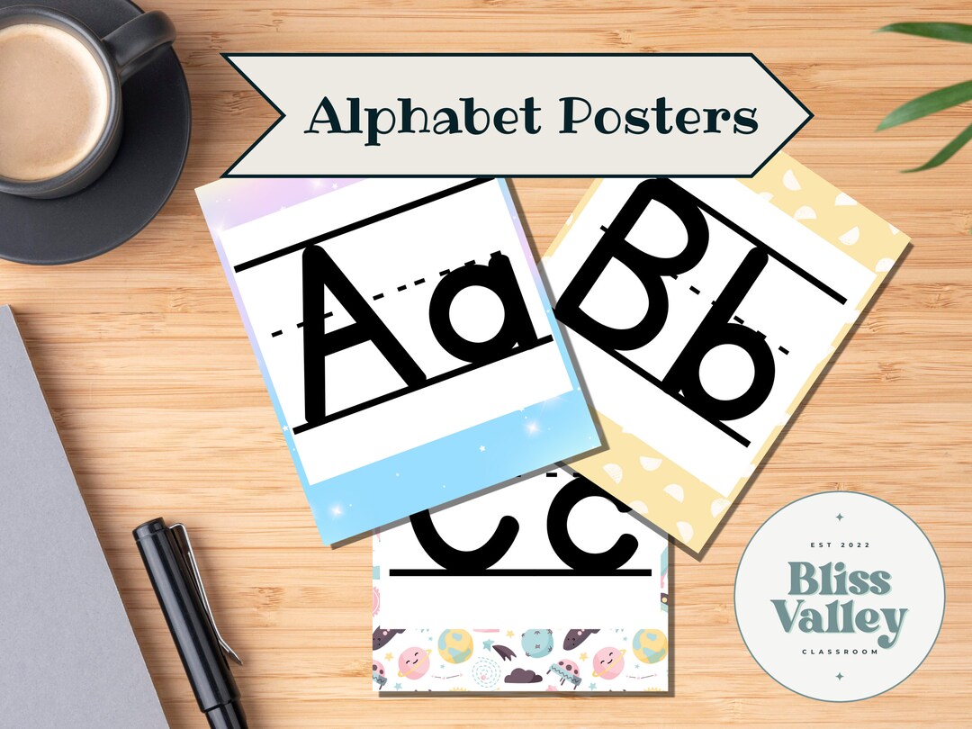 Pastel Outer Space Alphabet Posters: Classroom Decor (PDF) - Etsy