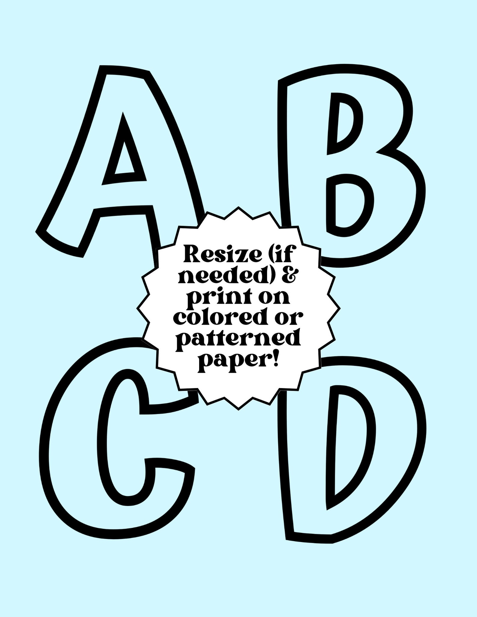 Printable Bulletin Board Letter Set / Numbers / Punctuation / Classroom ...