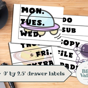 Editable Pastel Outerspace Theme Drawer Labels | Printable | Classroom ...