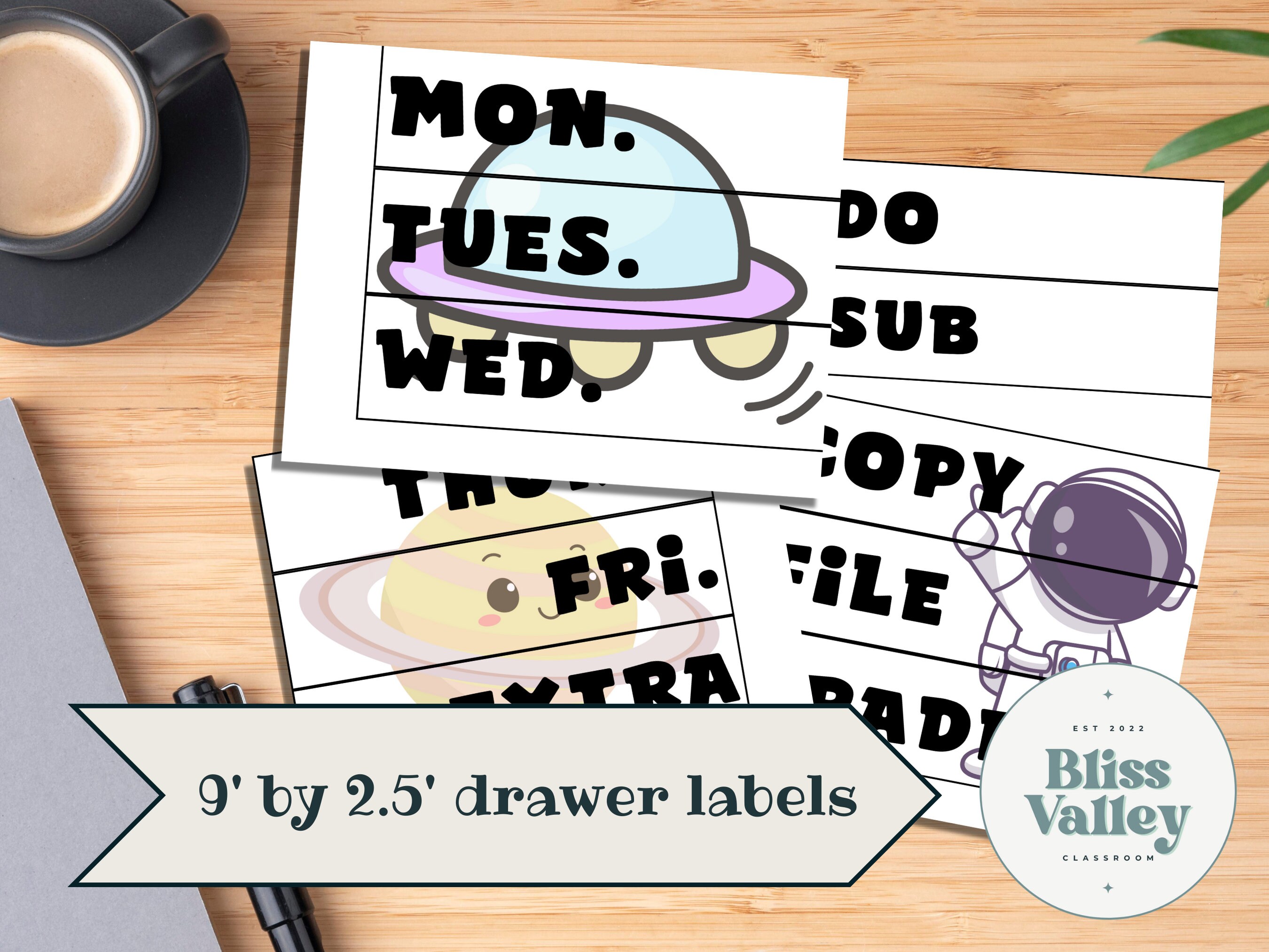 Editable Pastel Outerspace Theme Drawer Labels | Printable | Classroom ...