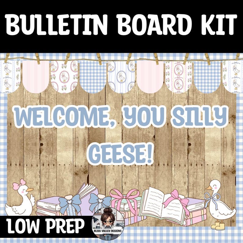Silly Goose Back to School Bulletin Board With Border | Classroom Door ...