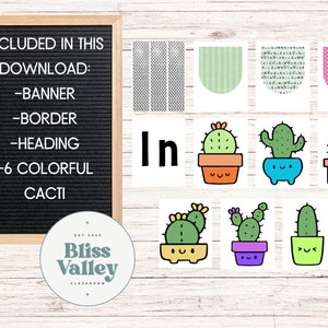 Cactus Classroom Door Decoration: Back to School Bulletin Board Kit ...