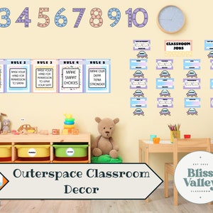 Editable Pastel Outerspace Theme Printable Classroom Labels ...