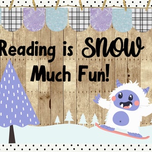 Learning is Snow Much Fun Yeti Winter Bulletin Board Kit With Headings ...