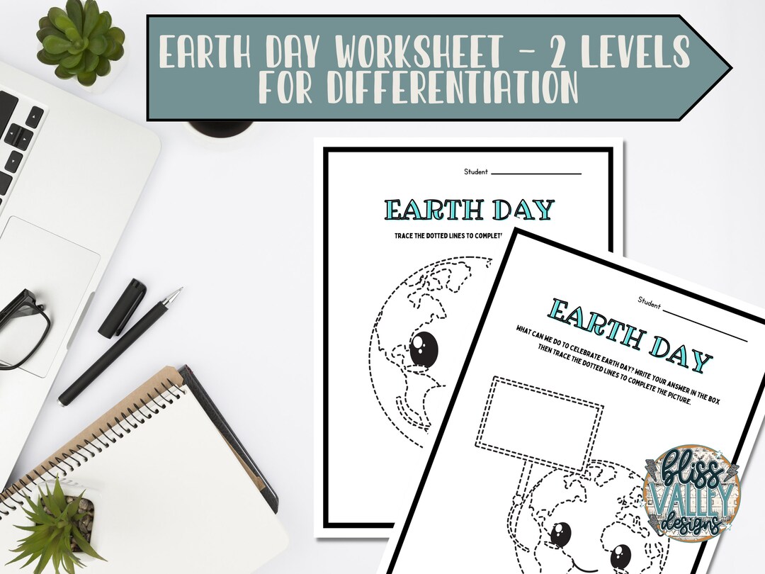 Earth Day Tracing Writing Worksheet / Morning Work / Homeschool ...