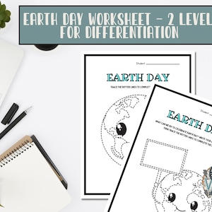 Earth Day Tracing Writing Worksheet / Morning Work / Homeschool ...