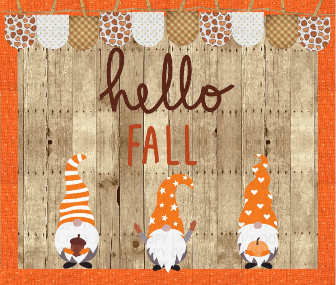 Hello Fall Gnomes Classroom Bulletin Board Kit | Fall Decorations ...