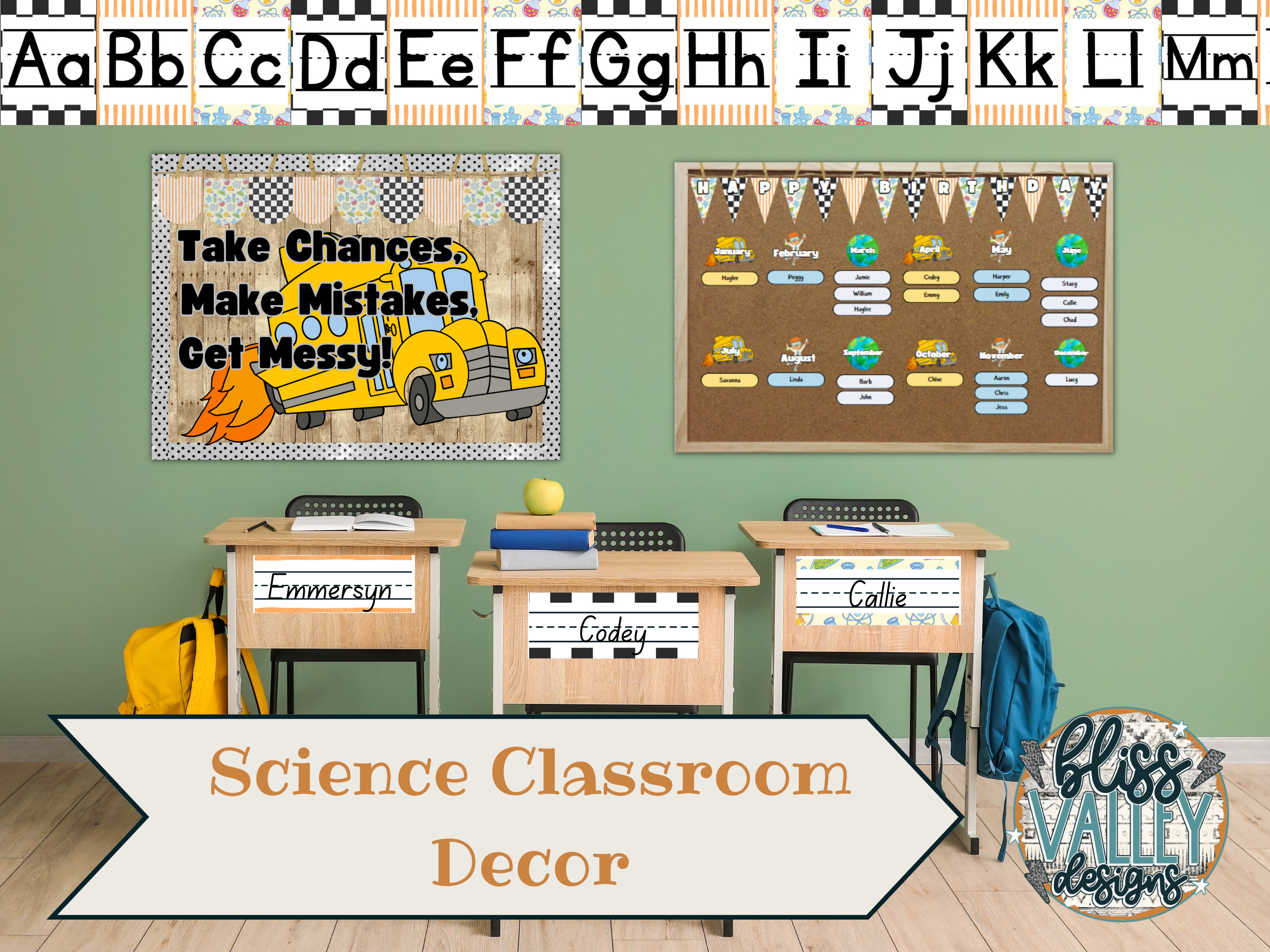 Science Desk Name Plates Printable Teacher Resources Homeschool Back to ...