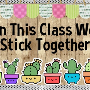 Cactus Classroom Door Decoration: Back to School Bulletin Board Kit ...