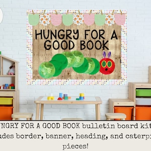 Hungry for a Good Book Printable Classroom Bulletin Board Kit | Door ...