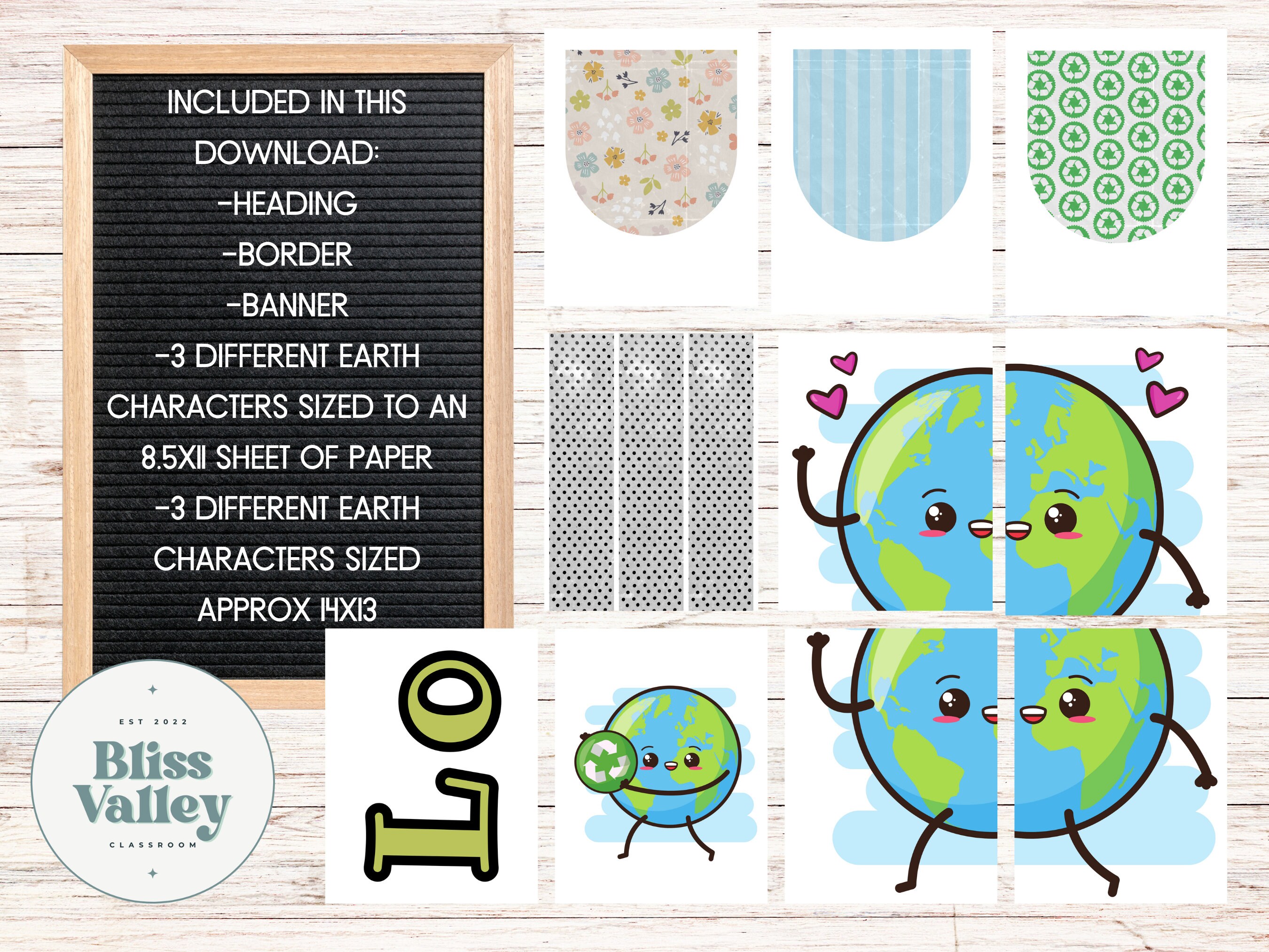 Love Our Earth Printable Earth Day Classroom Bulletin Board Kit | April ...