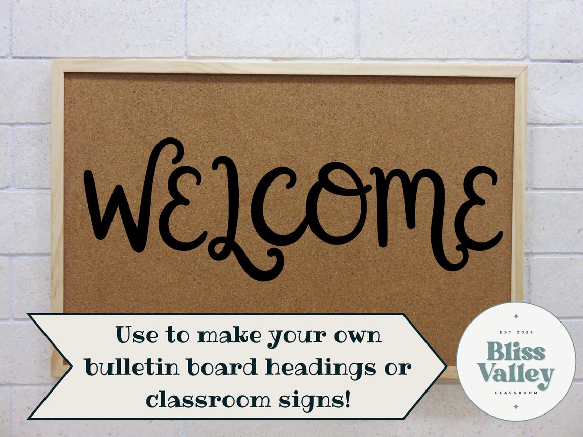 Printable Classroom Bulletin Board Letter Set | Numbers | Punctuation ...