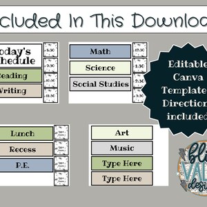 Mountain Adventure Printable Classroom Daily Schedule Cards | Teacher ...