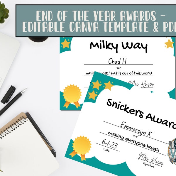 Candy Awards for Students - Etsy
