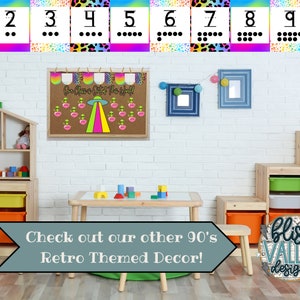 90's Retro Theme Birthday Display Printable Classroom Bulletin Board ...