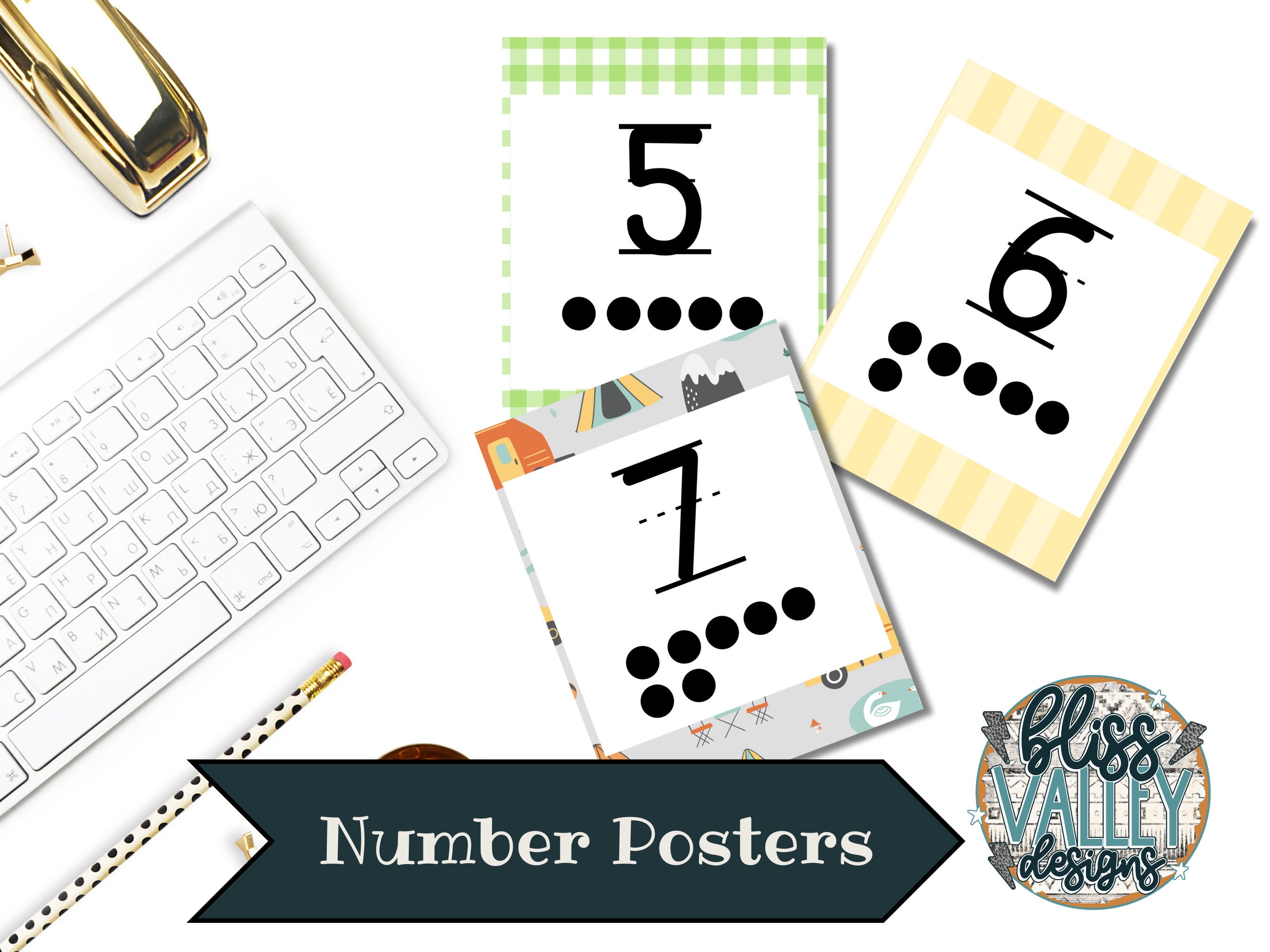 Camp Theme Number Posters / Printable / Classroom Decor / Classroom ...