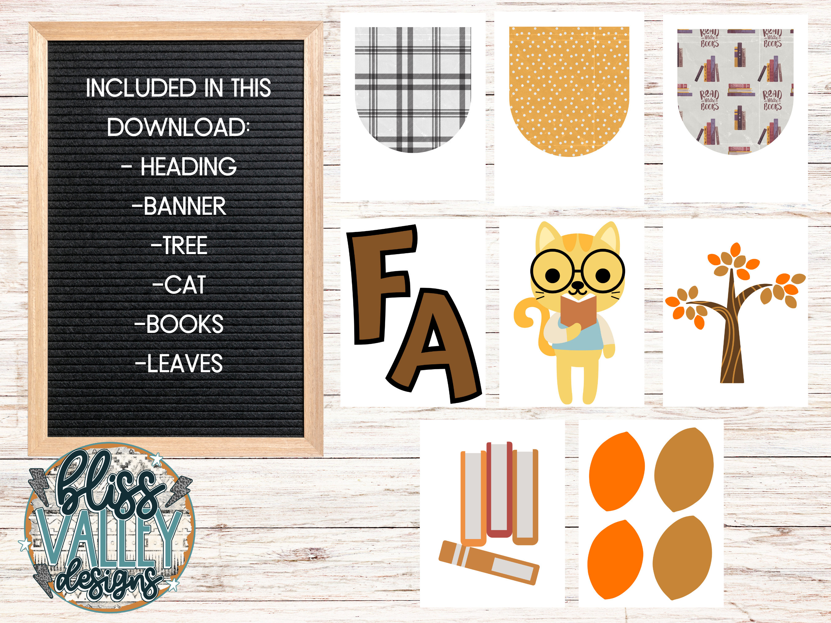 Fall Reading Bulletin Board Kit: Classroom Library Decor (digital ...