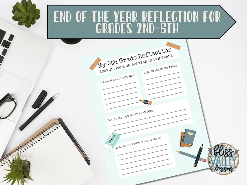 End of the Year Reflection Grades 2-5 Worksheet / Morning Work ...