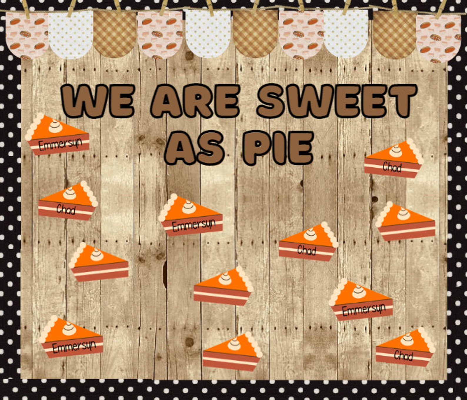 Sweet as Pie Bulletin Board Kit: Fall Classroom Decor (digital Download ...