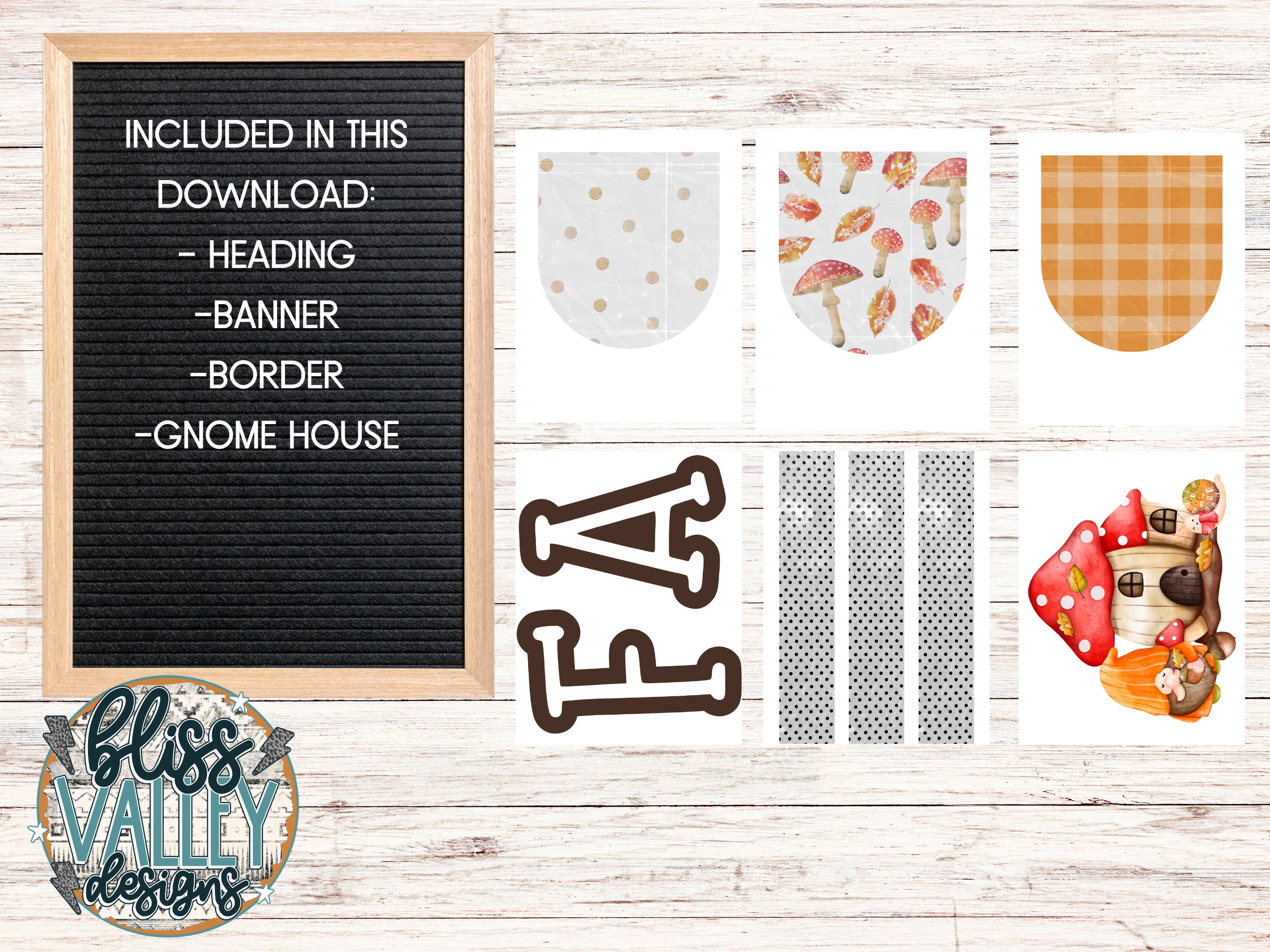 Fall Classroom Bulletin Board Kit: Boho Mushroom Decor (digital ...